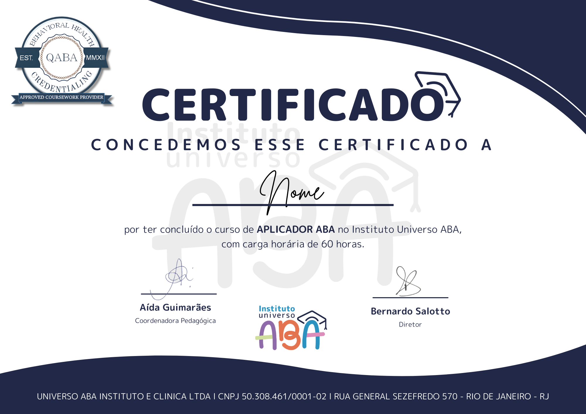 Instituto Universo Aba – Cursos – Universo Aba